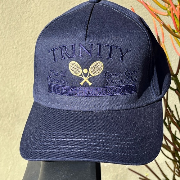 Trinity | Accessories | Trinity Navy Blue Tennis Snapback Hat | Poshmark
